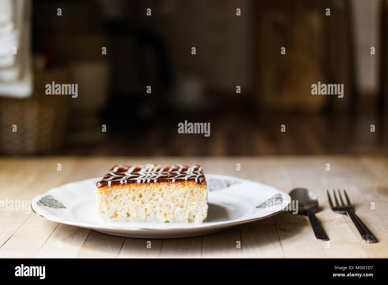 Balkan Dessert Trilece Sponge Cake Pudding made with Three Milk Stock ...