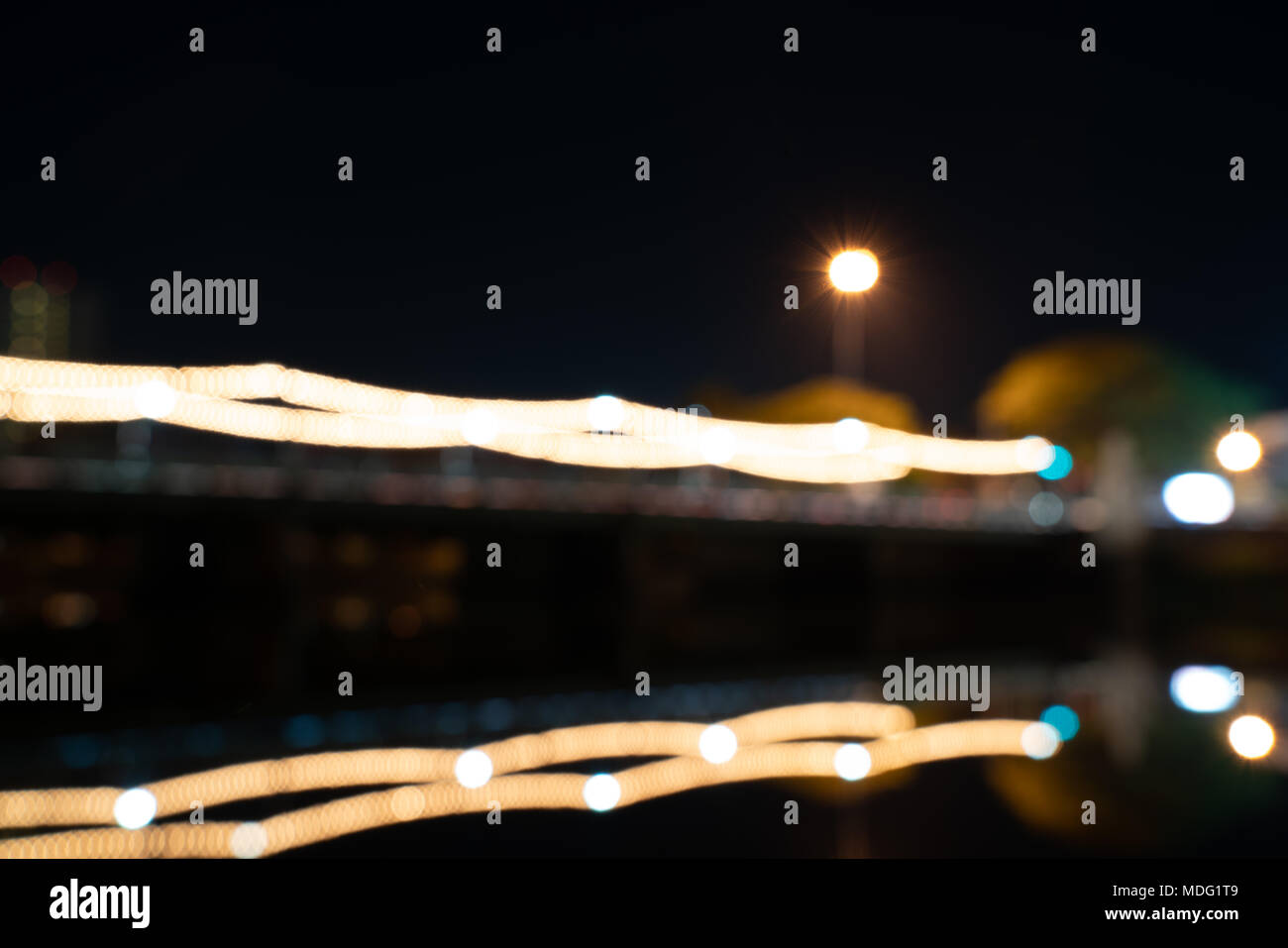 Converging lines of spiralling motion blur pattern towards scattered ...