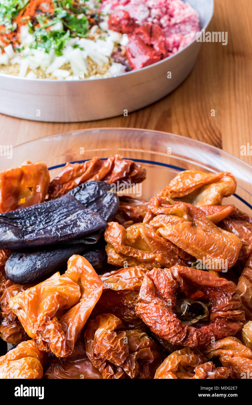 Turkish Traditional food concept on wooden surface Stock Photo - Alamy