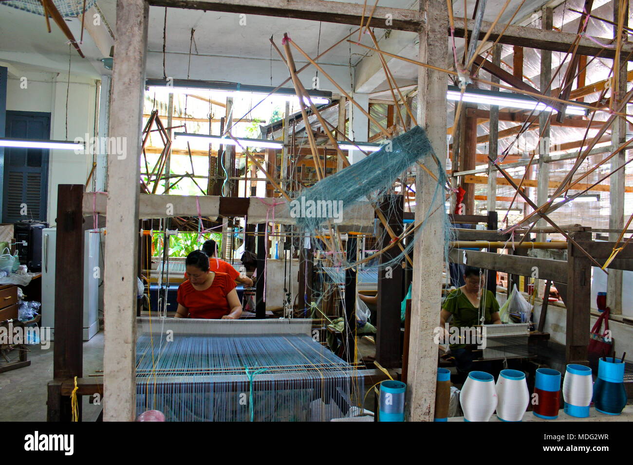 Carol Cassidy's Lao Textiles workshop, studio and gallery, Vientiane ...