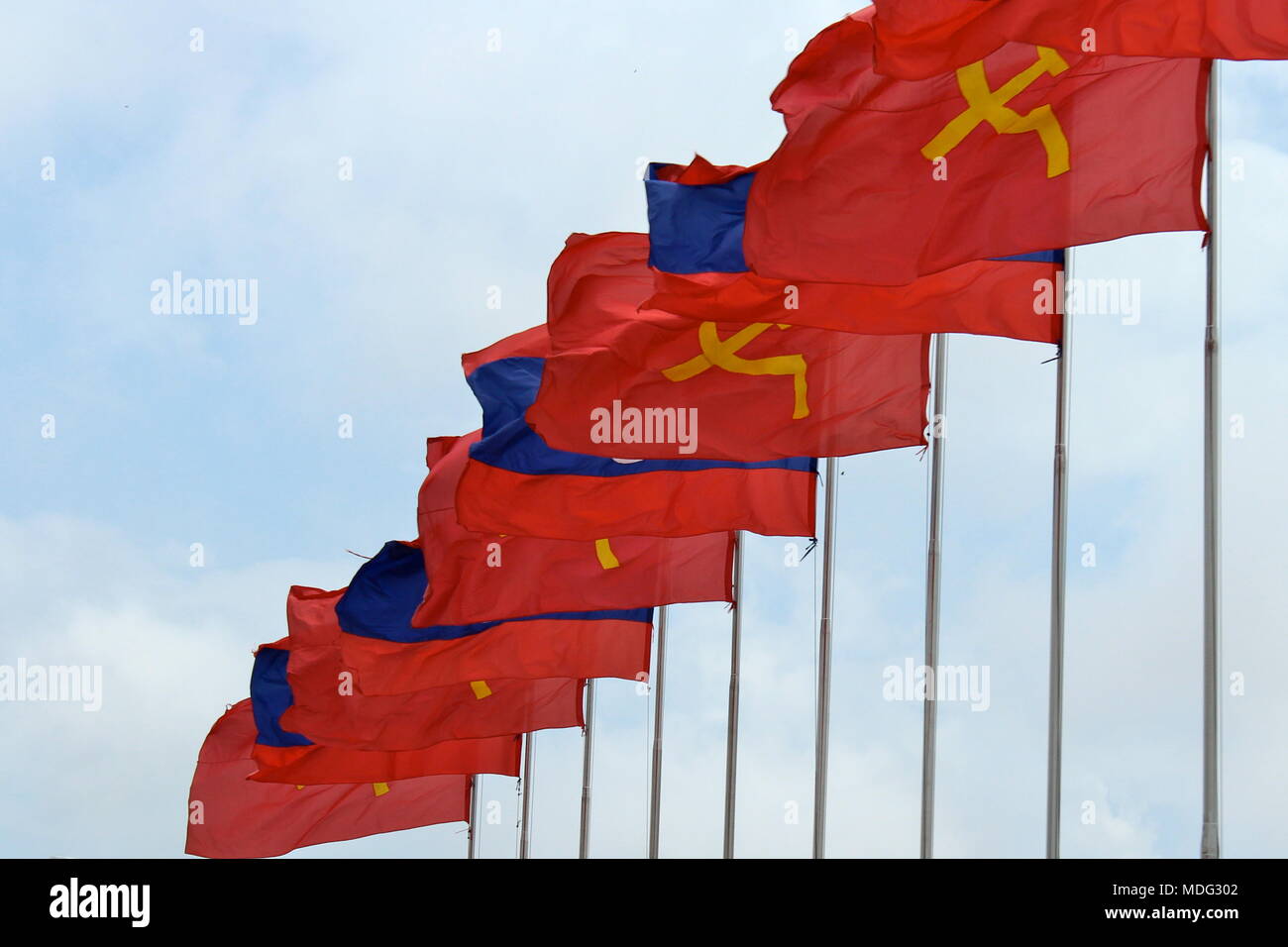 Communist flags hi-res stock photography and images - Alamy