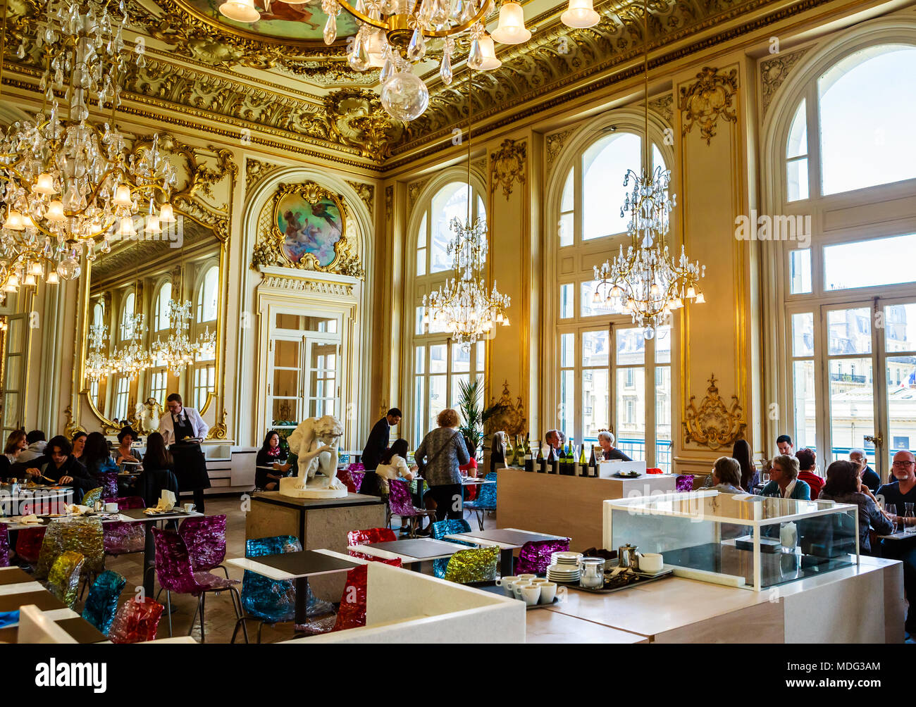The restaurant with beautiful decoration inside musee d'orsay. Paris ...