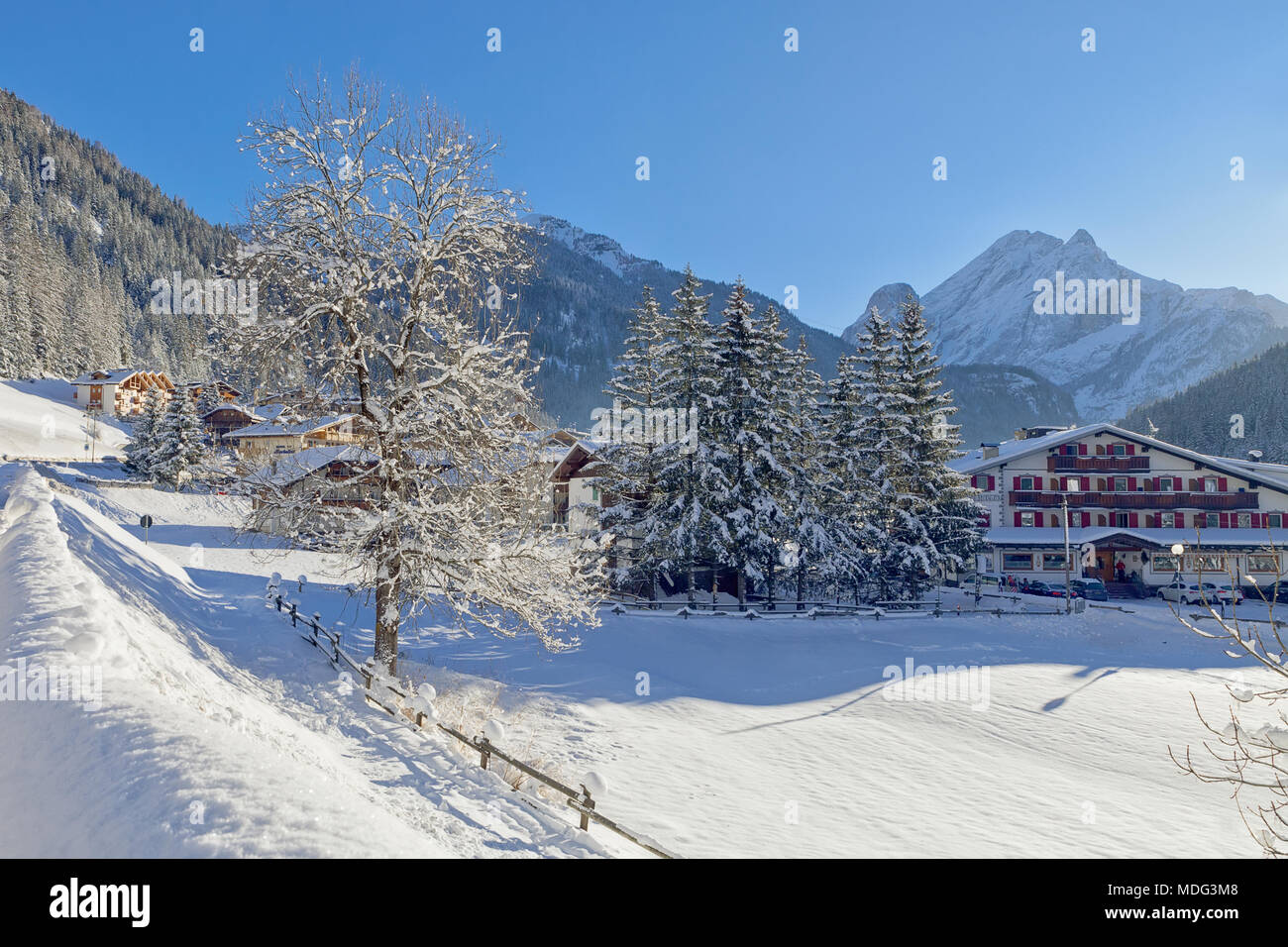 Ski Resort of Canazei, Italian Dolomites, Italy Stock Photo - Alamy