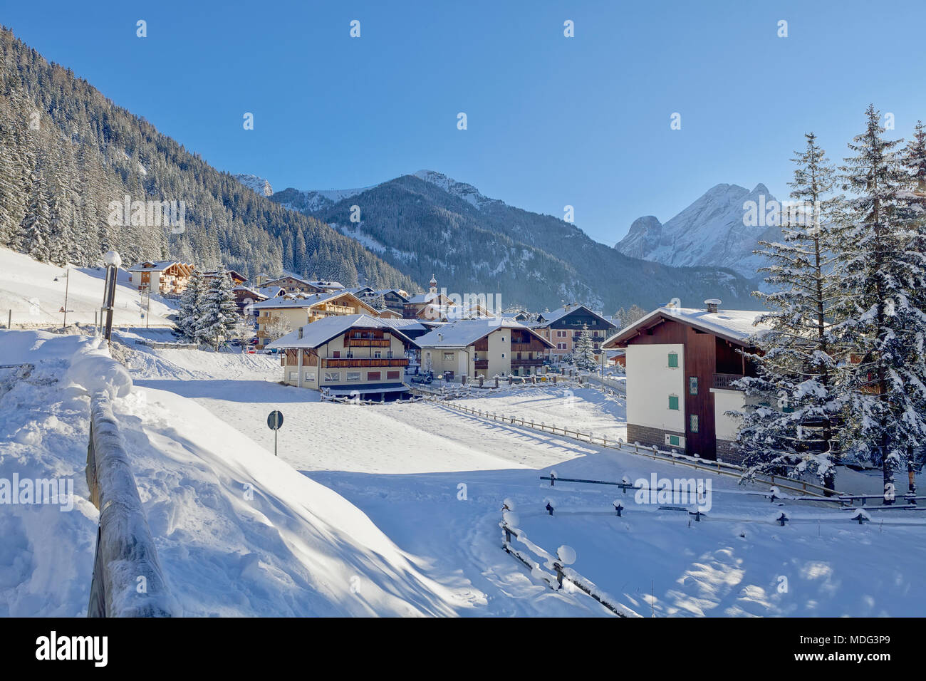 Ski Resort of Canazei, Italian Dolomites, Italy Stock Photo - Alamy