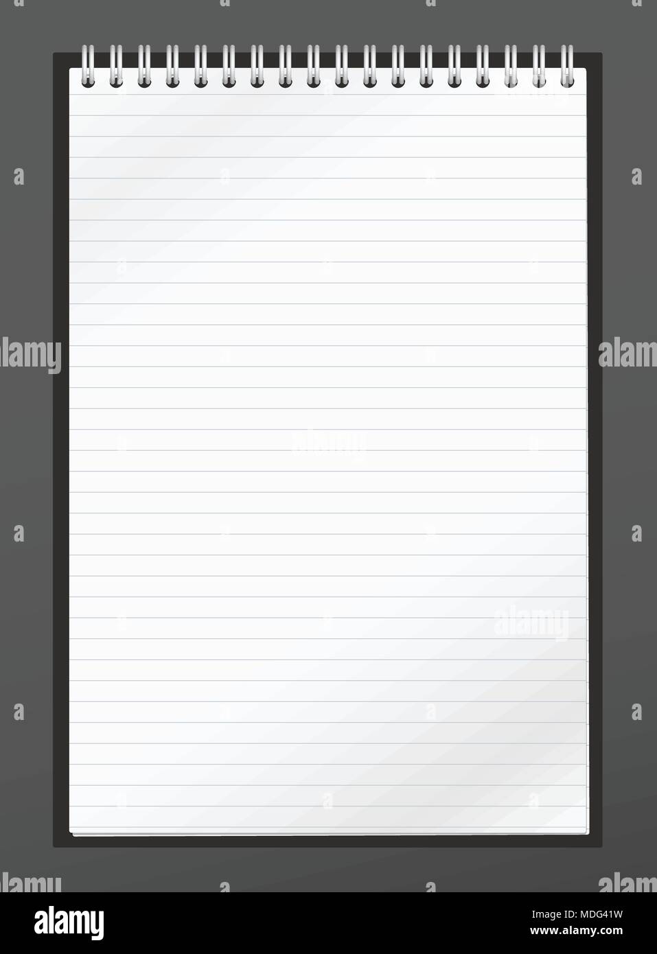 Realistic open school notebook hi-res stock photography and images - Alamy