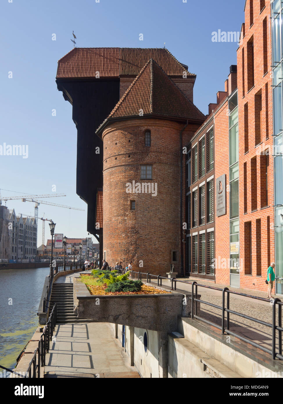 Side view of the Zuraw, old loading crane by the Maritime museum in the ...