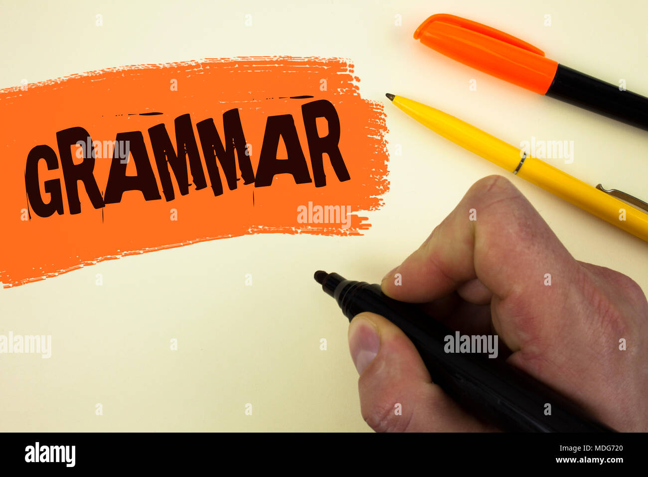 Writing note showing Grammar. Business photo showcasing System and ...