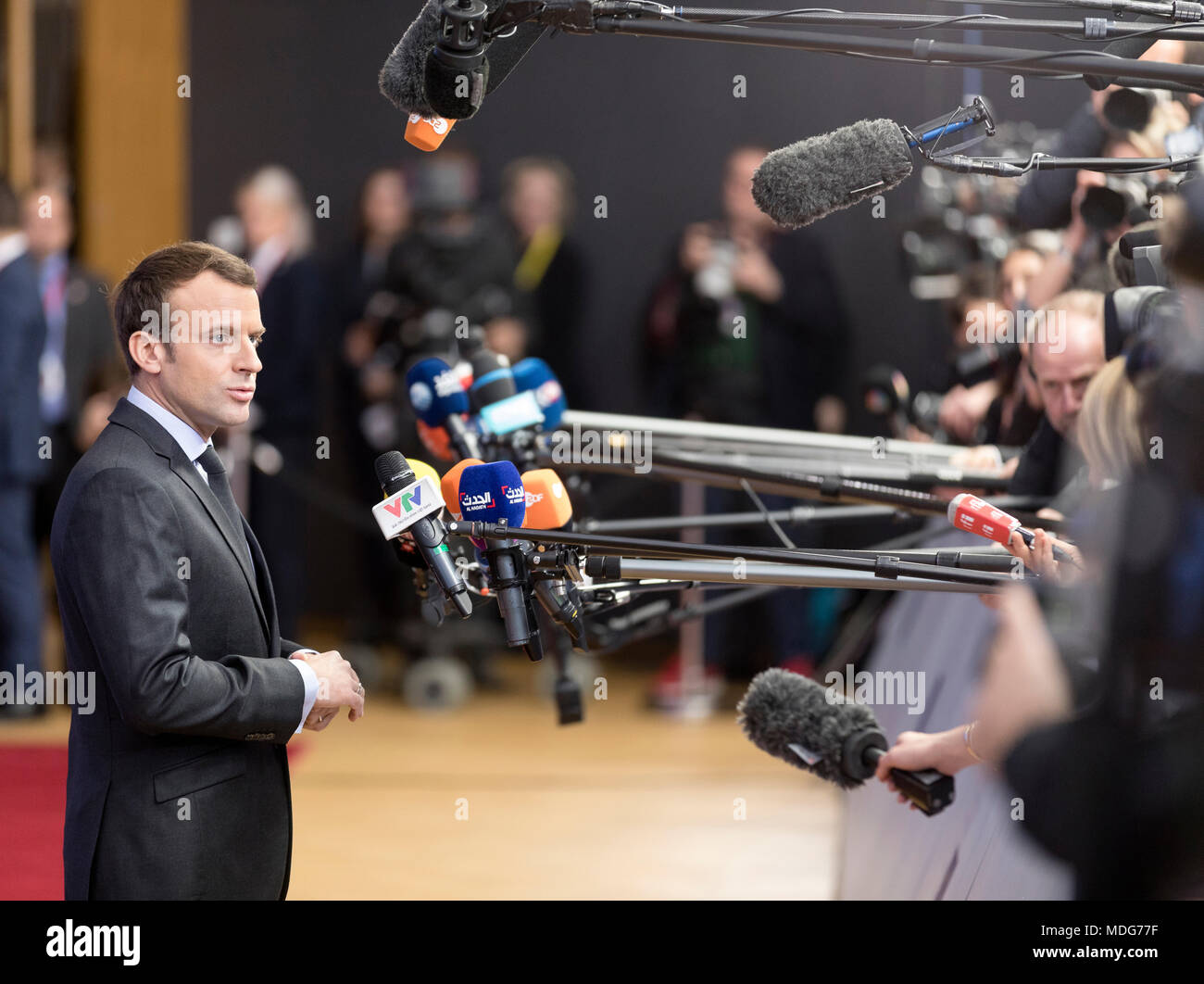 Belgium, Brussels on 2017/12/14: launching of the European defence ...