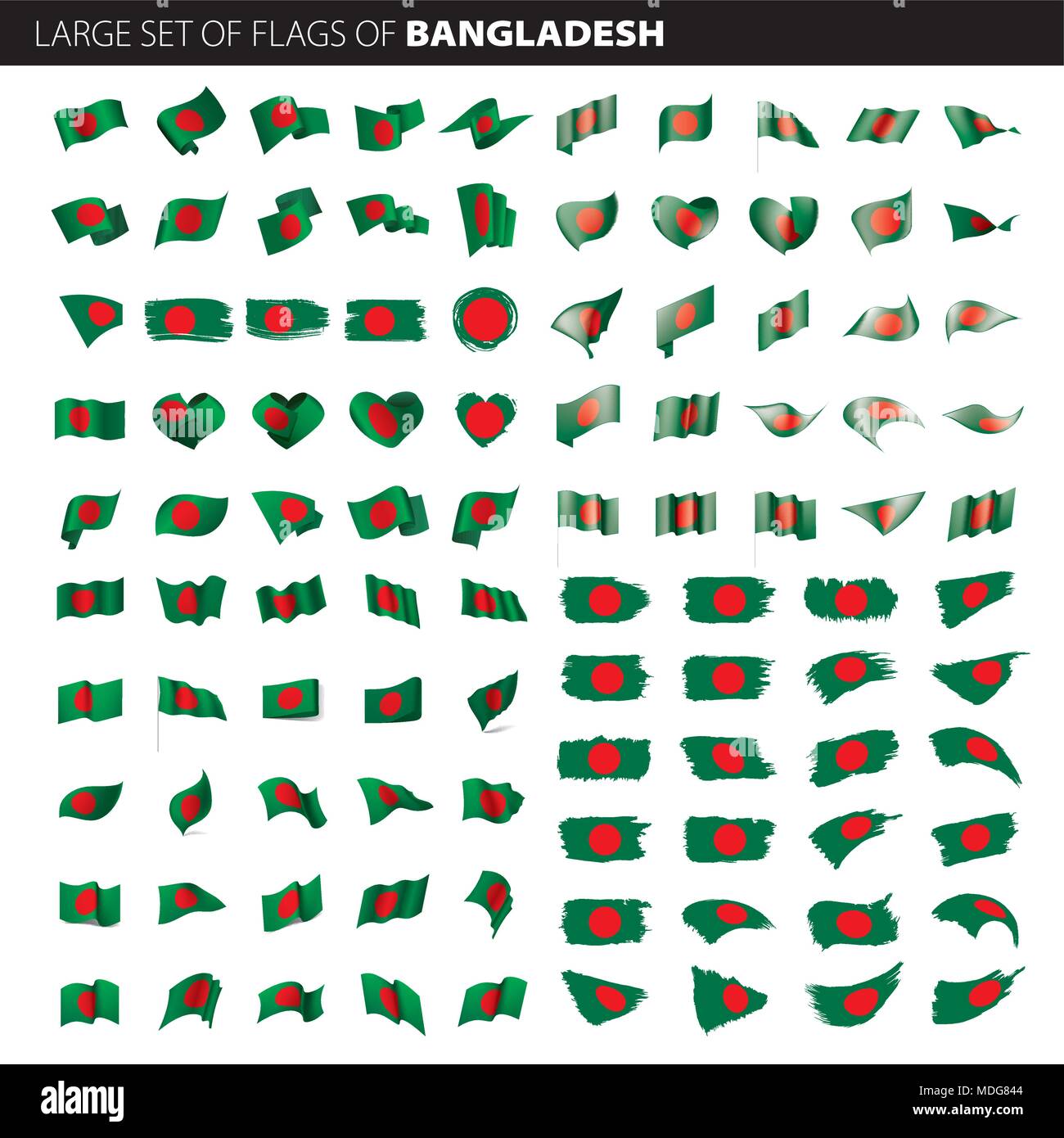 Bangladesh flag, vector illustration Stock Vector Image & Art - Alamy