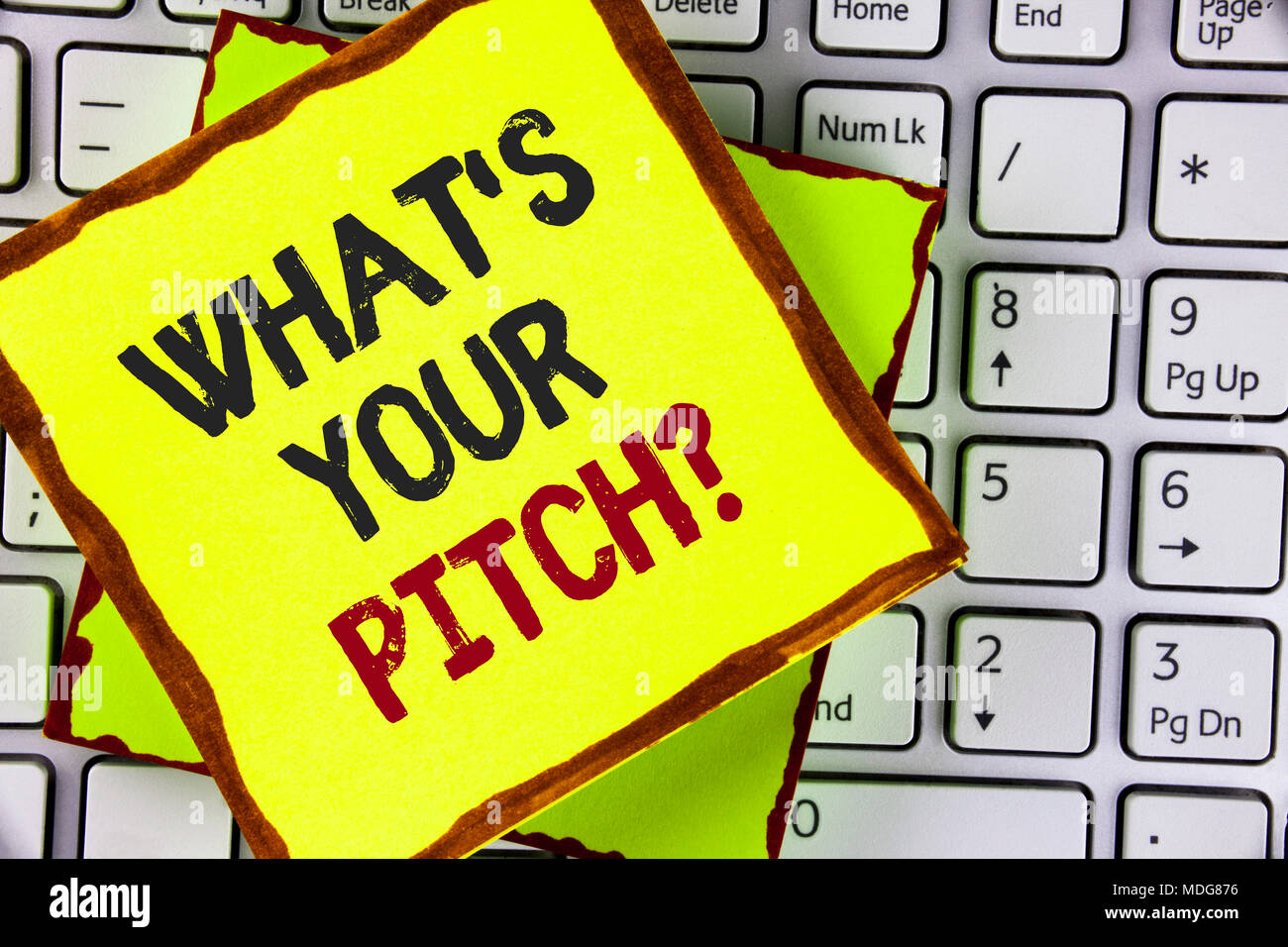Text sign showing What Is Your Pitch Question. Conceptual photo Present ...