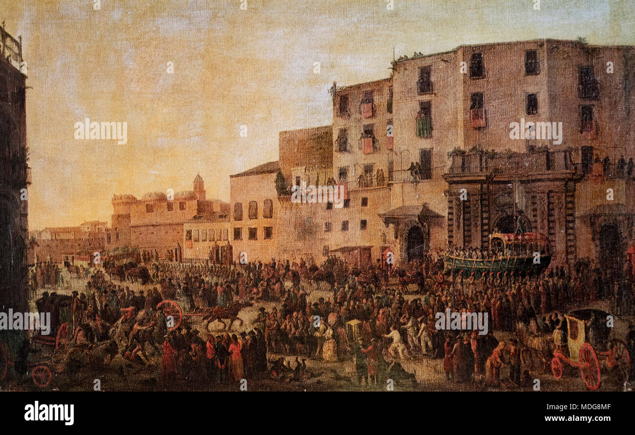 Naples - Carnival in 1711 in Naples - unknown Stock Photo - Alamy