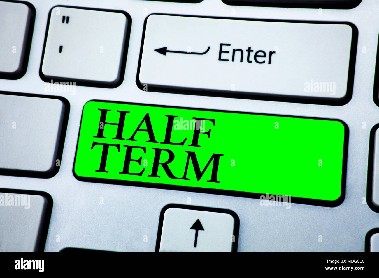 Word writing text Half Term. Business concept for Short holiday in the ...