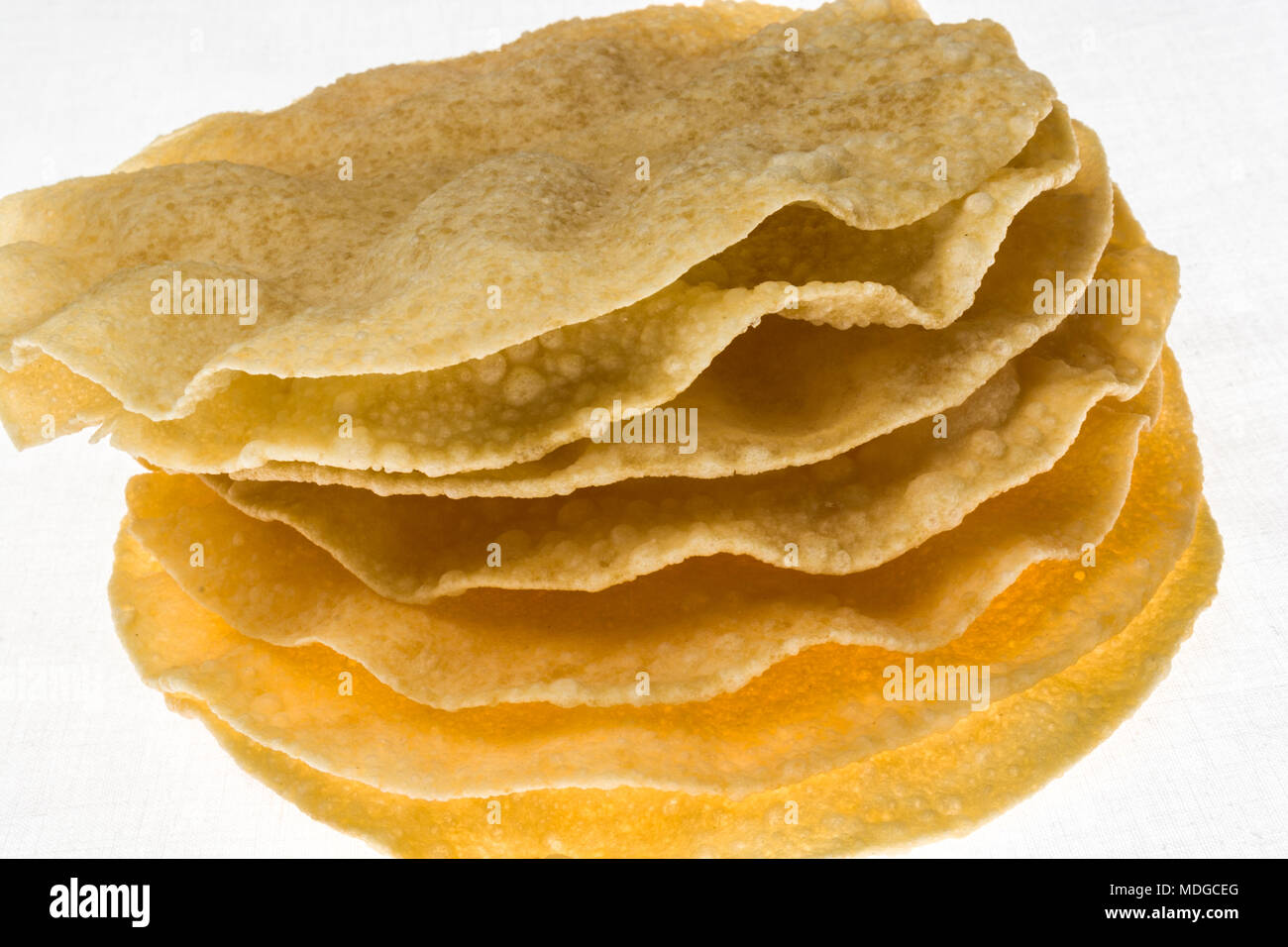 stack of poppadoms Stock Photo - Alamy