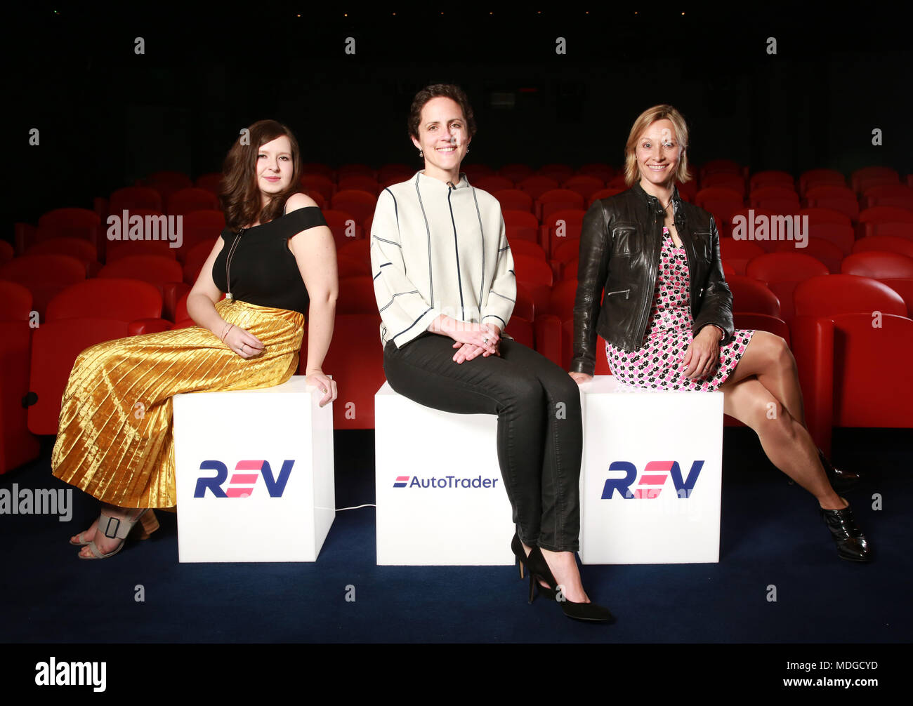 EDITORIAL USE ONLY (Left to right) Presenters Racheal Hogg, Erin Baker ...