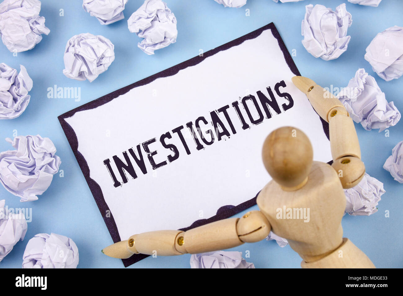 Handwriting text writing Investigations. Concept meaning Formal inquiry ...