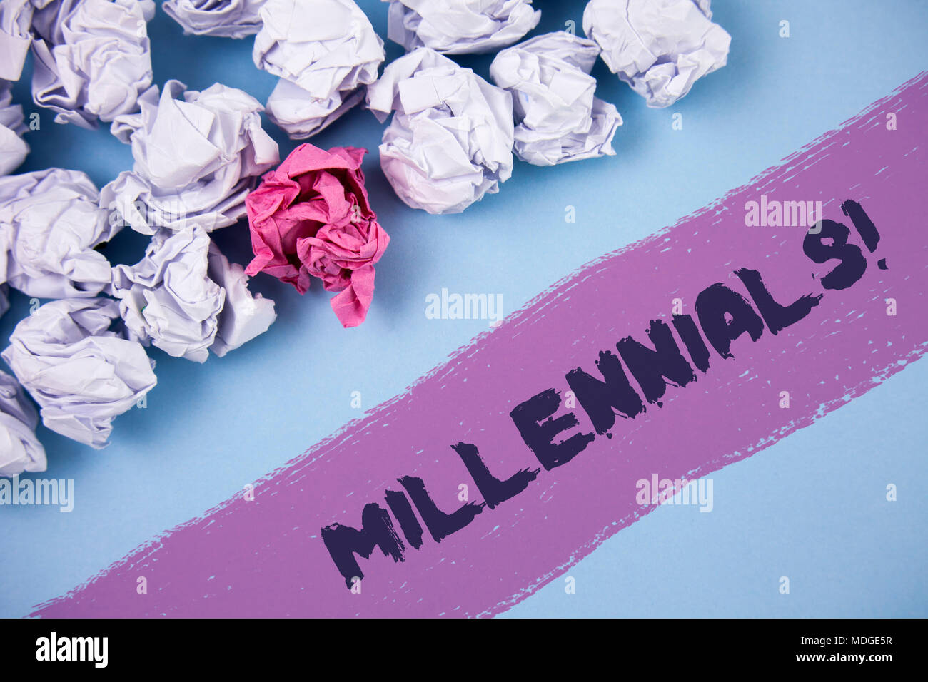 Word writing text Millennials Motivational Call. Business concept for ...