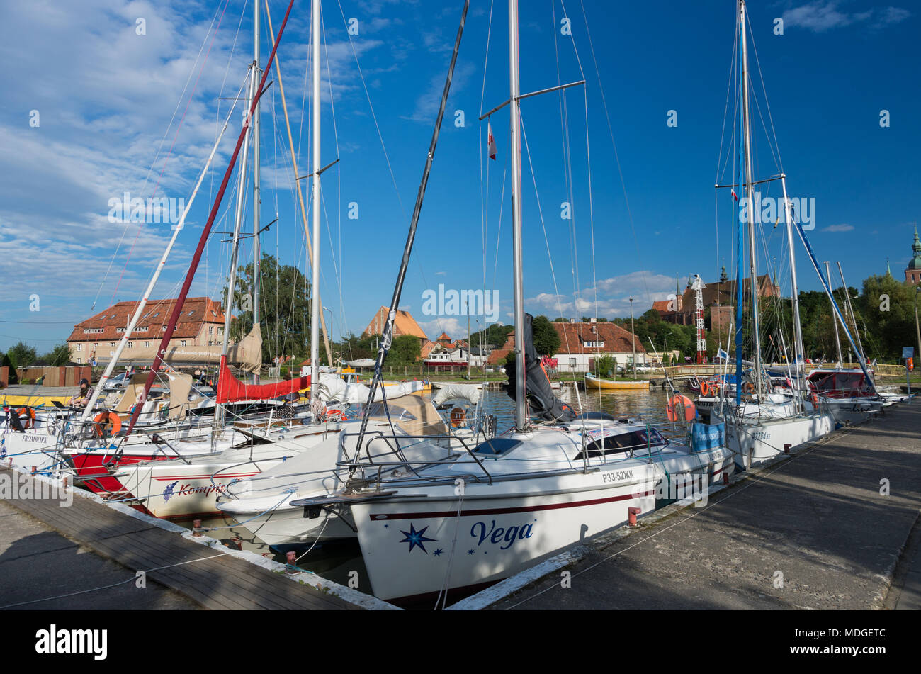 Marina in Frombork, northern Poland Stock Photo - Alamy