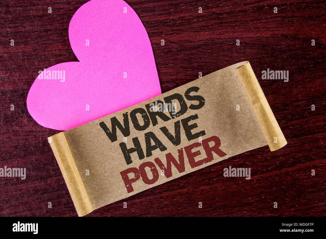 Writing note showing Words Have Power. Business photo showcasing ...