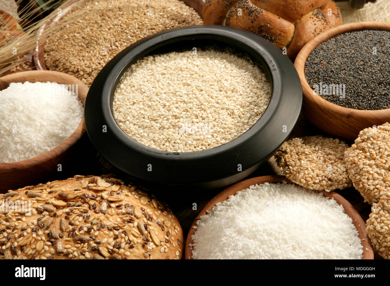 Variety of edible seeds Stock Photo - Alamy