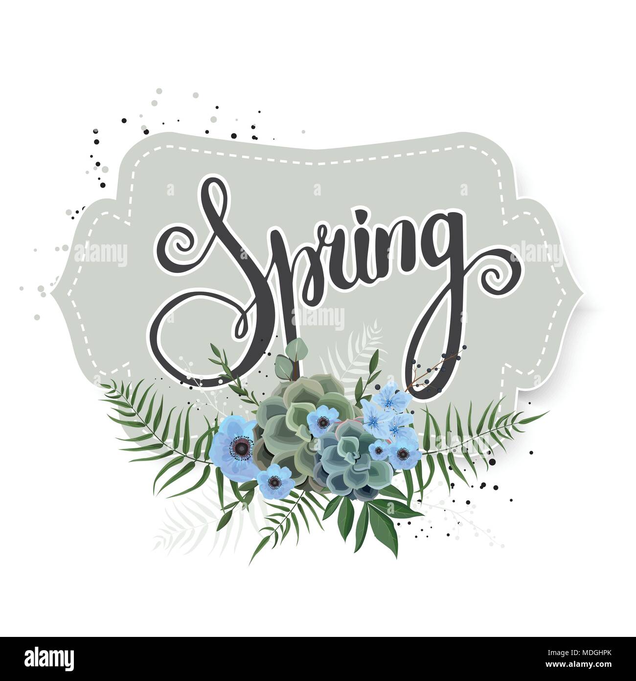 Spring background with beautiful flowers Stock Vector Image & Art - Alamy