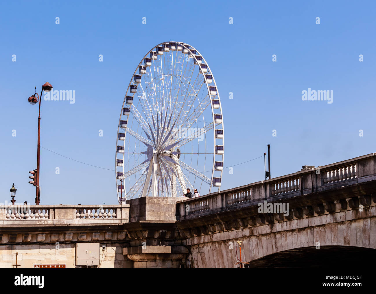 La Grande Roue (Ferris Wheel), near the Place de la Concorde. Bridge of ...