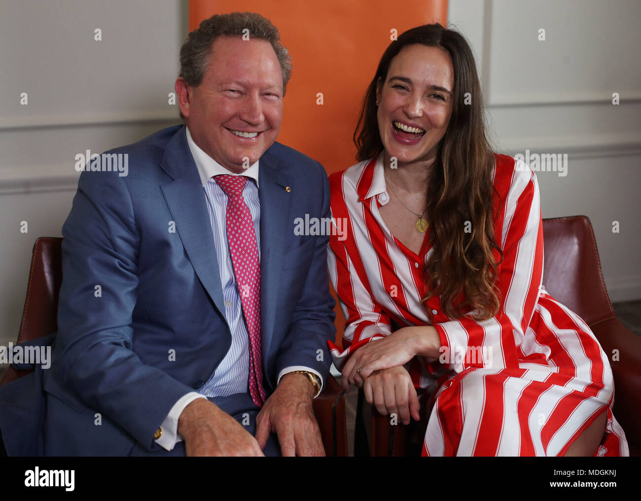 Australian philanthropist andrew forrest during hi-res stock ...