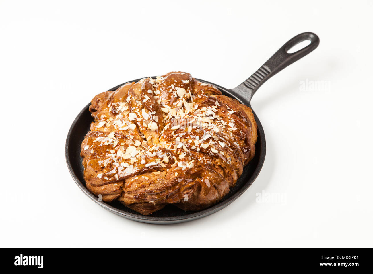 Sweet maple syrup bread with almonds Stock Photo - Alamy