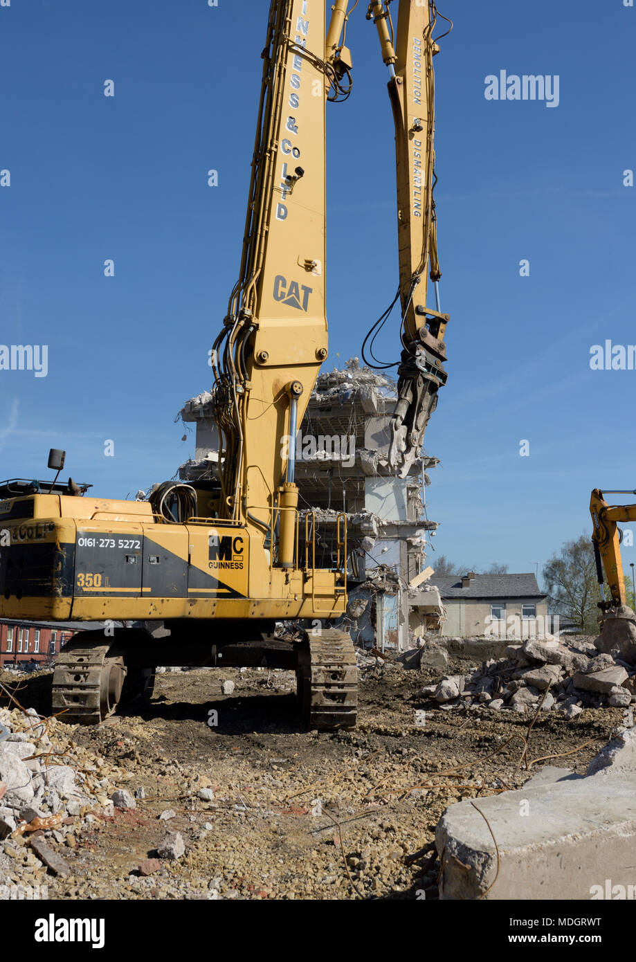 Demolition excavator hi-res stock photography and images - Alamy