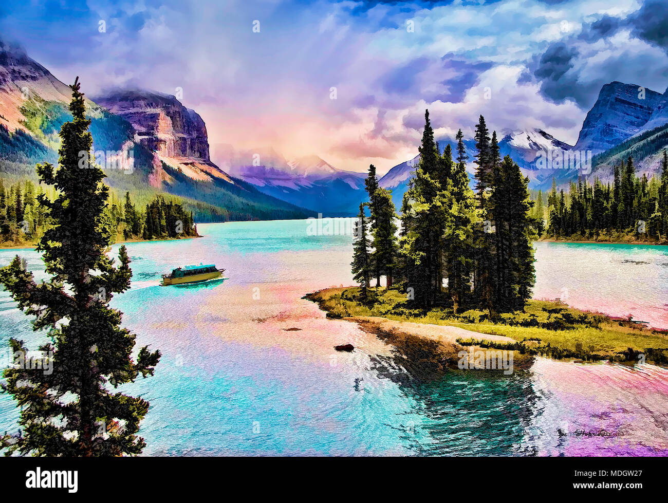 Spirit Island,Jasper National Park,Alberta,Canada Stock Photo - Alamy
