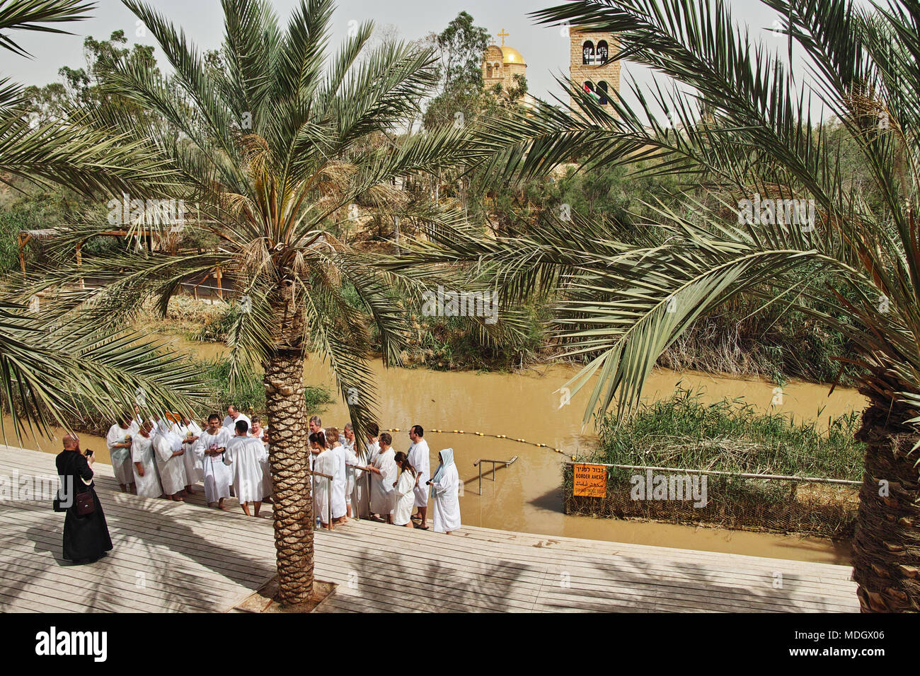 Qasr el-Yahud, Baptism site; Jordan river Israel. also Kasser/Qasser al ...