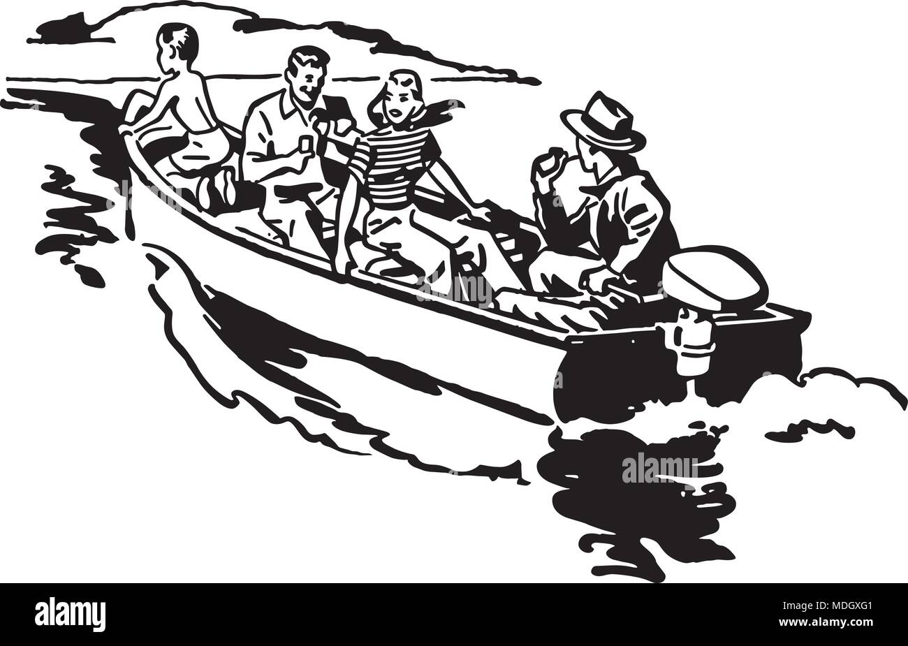 Boat ocean men Stock Vector Images - Alamy