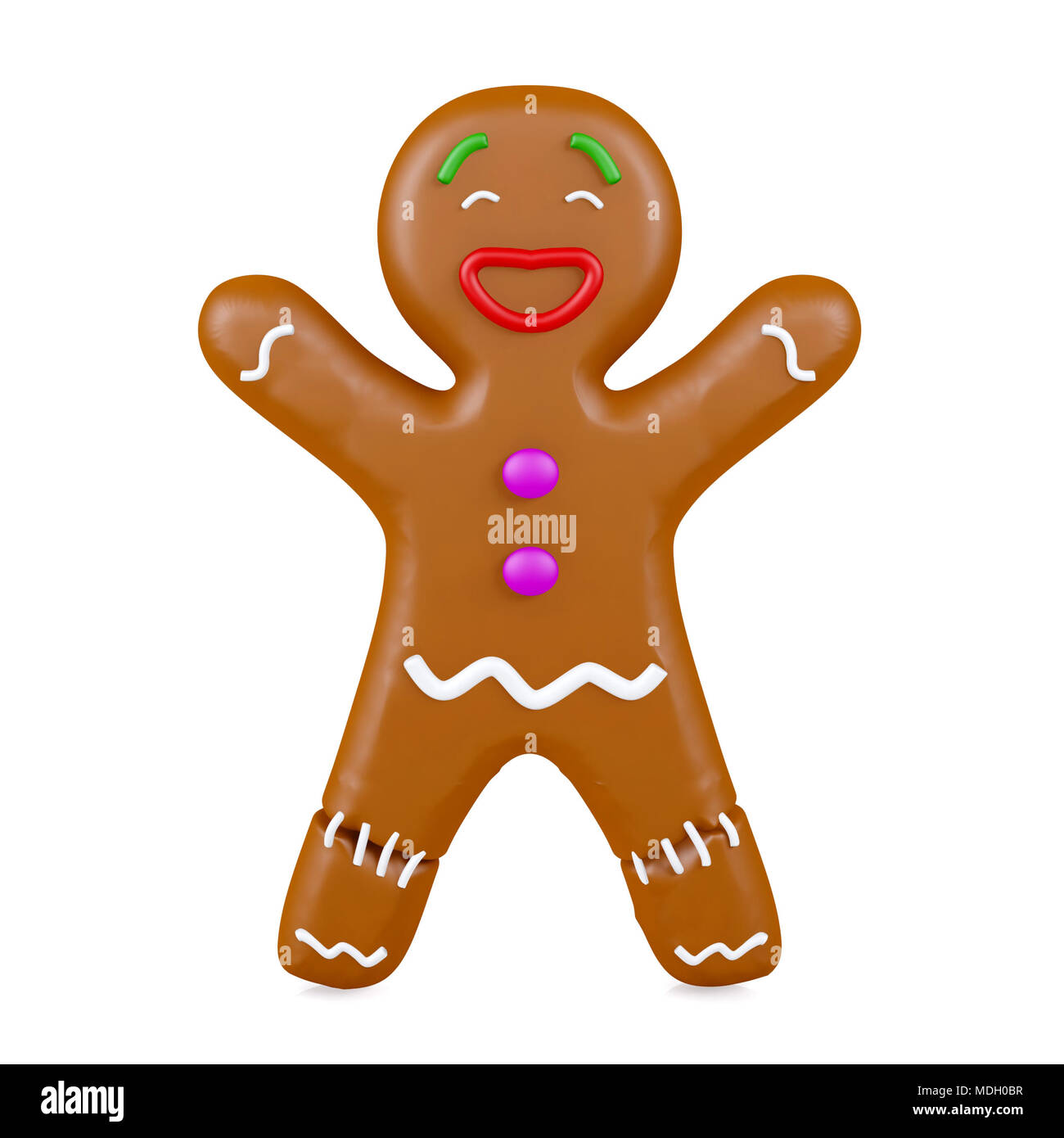Gingerbread man isolated on white background Stock Photo - Alamy