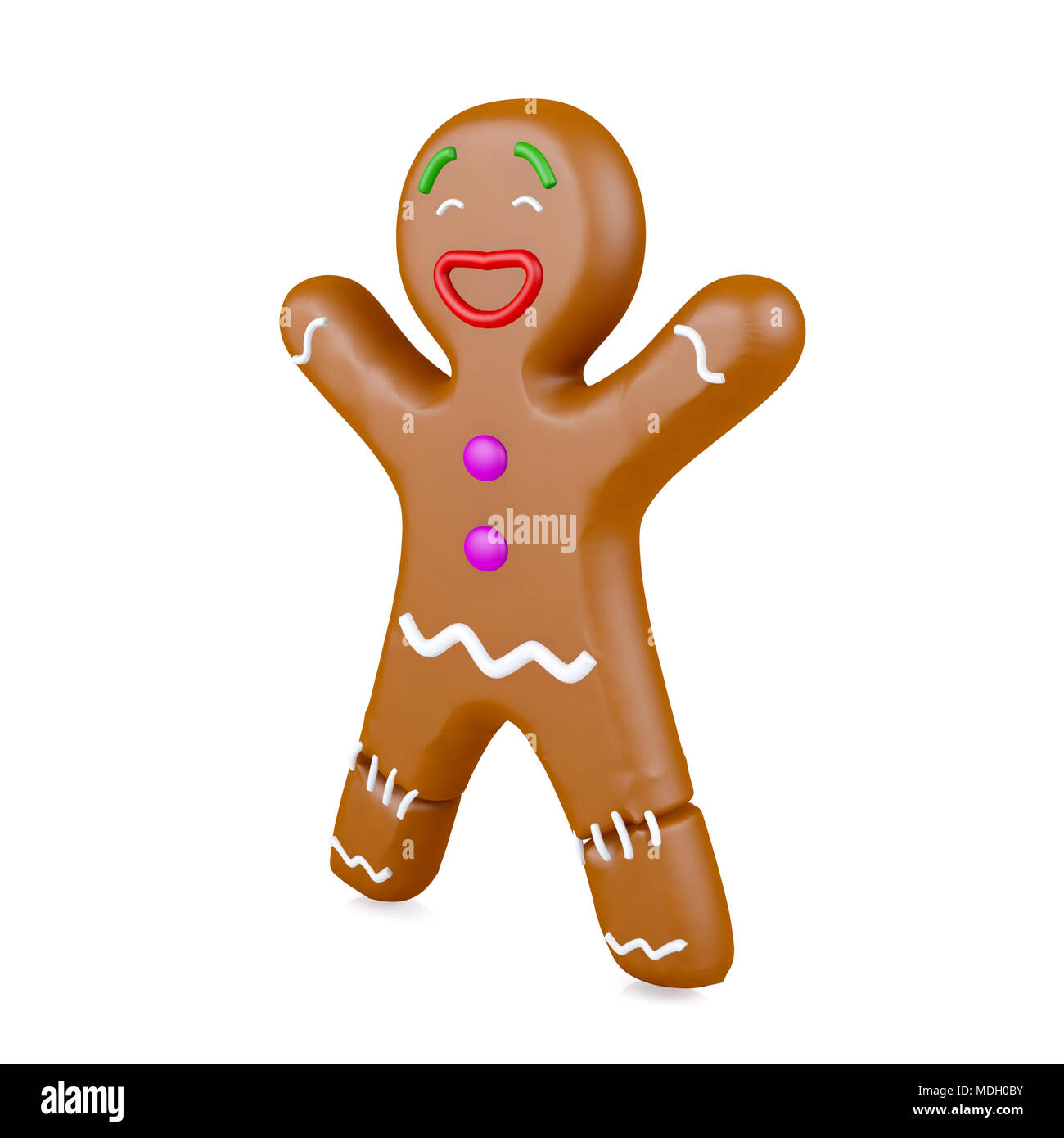 Gingerbread man isolated on white background Stock Photo - Alamy