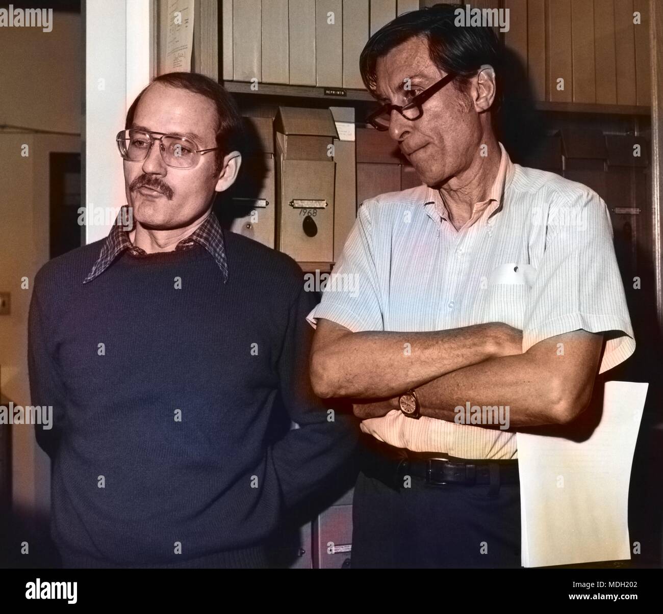 Colorized of man, Joseph E. McDade and Charles C. Shepard, 1962 Stock ...