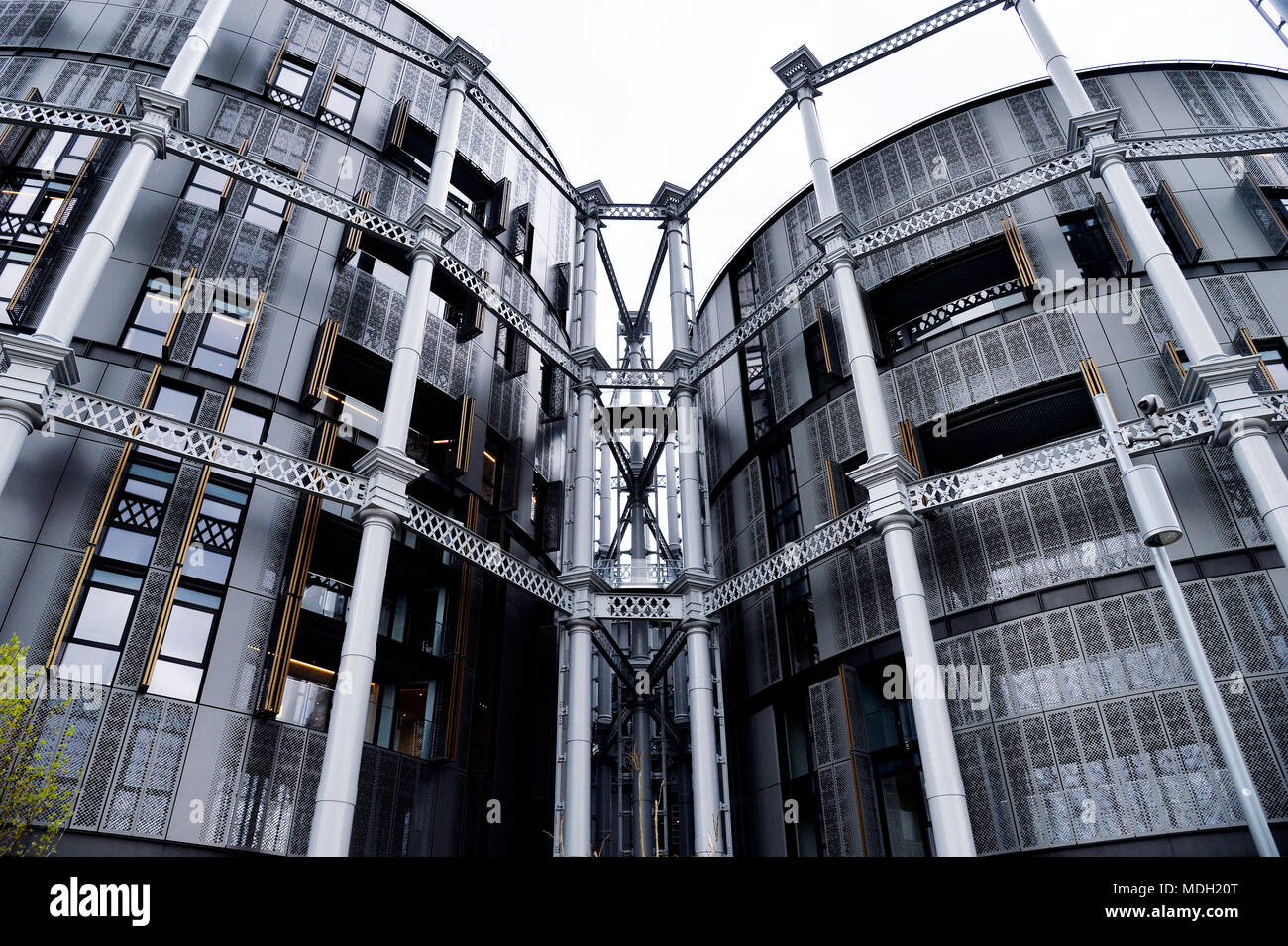 Gas Holder Building - King's Cross - London - England Stock Photo - Alamy