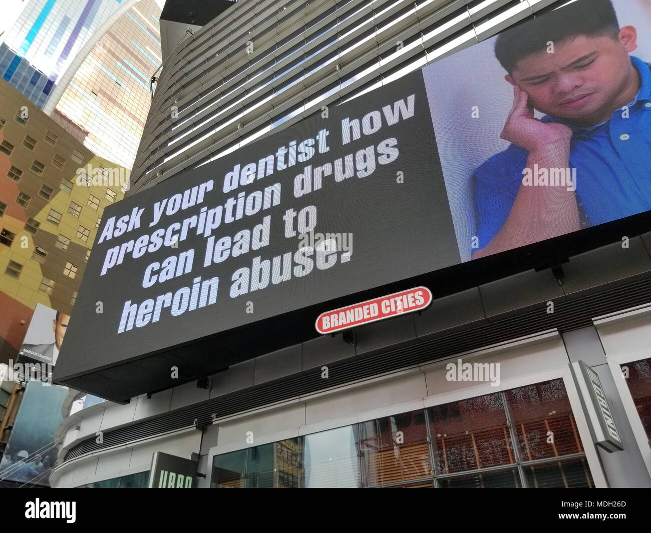 Billboard with PSA regarding prescription dental drugs and heroin abuse ...