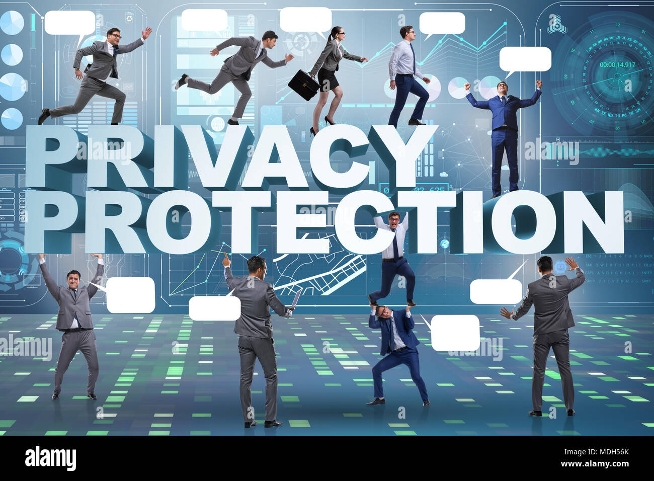 Data privacy protection concept with business people Stock Photo - Alamy