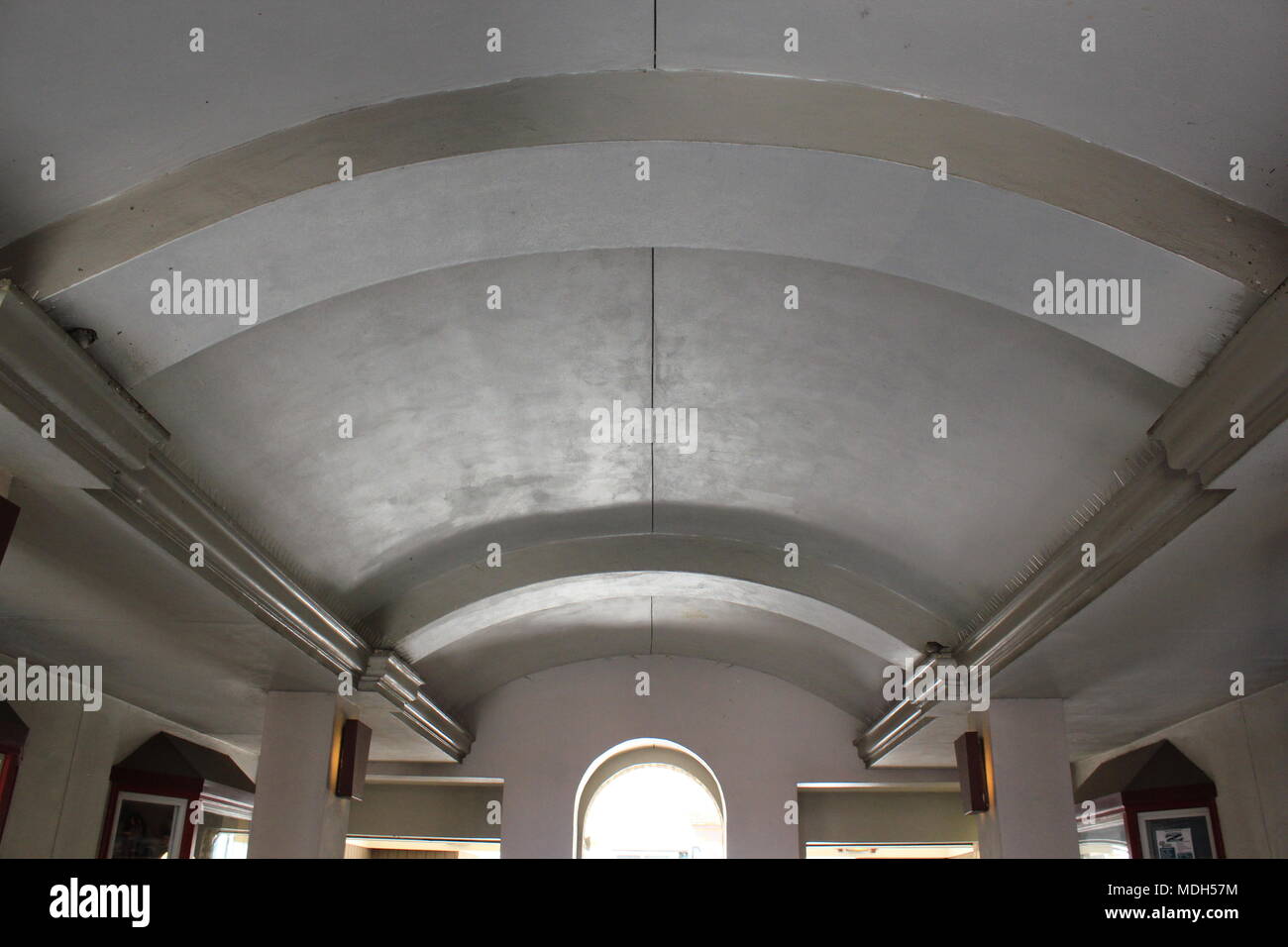 Architecturally decorative ceiling covering an outdoor passageway Stock ...
