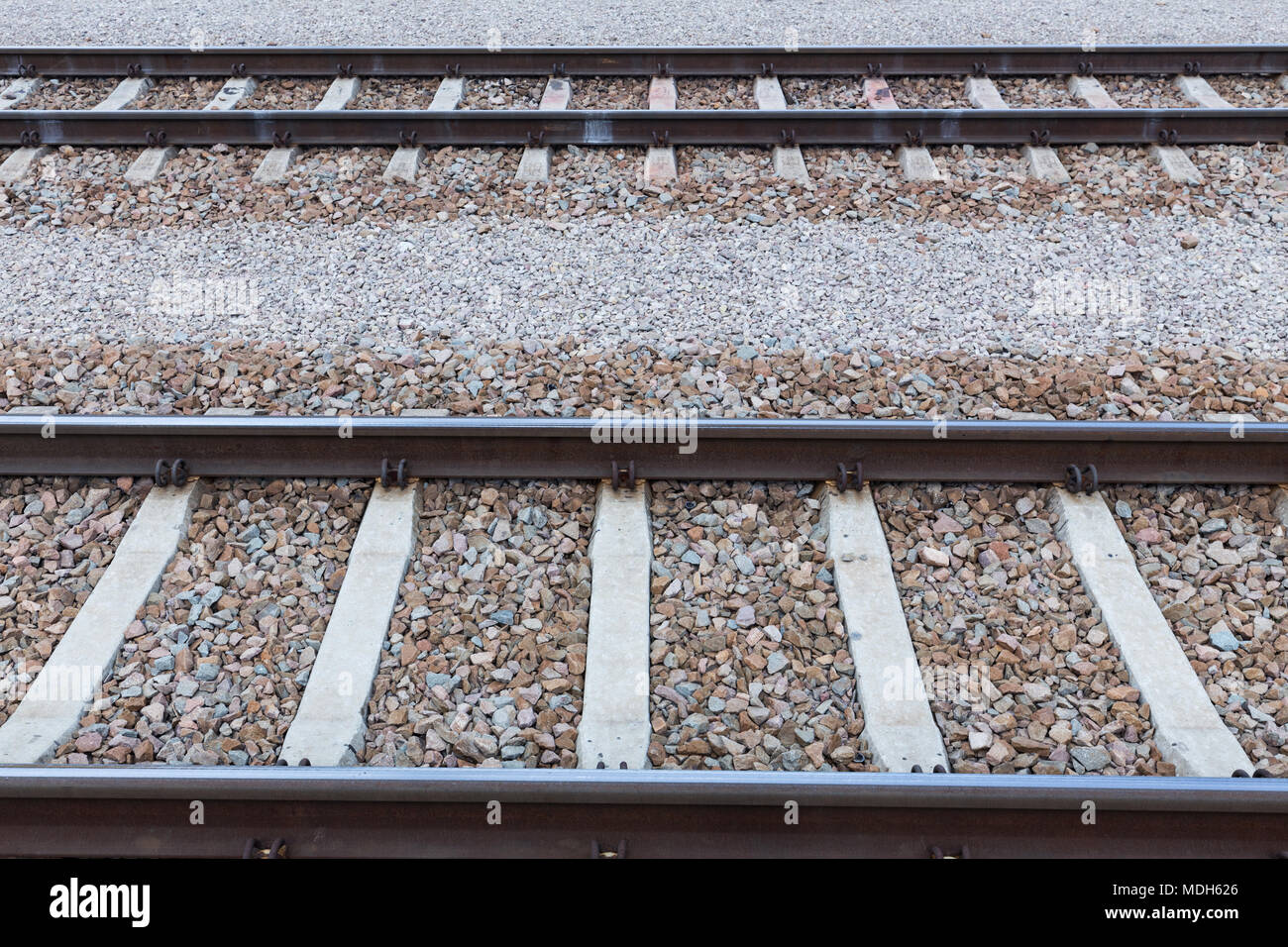 View of the railroad tracks Stock Photo - Alamy