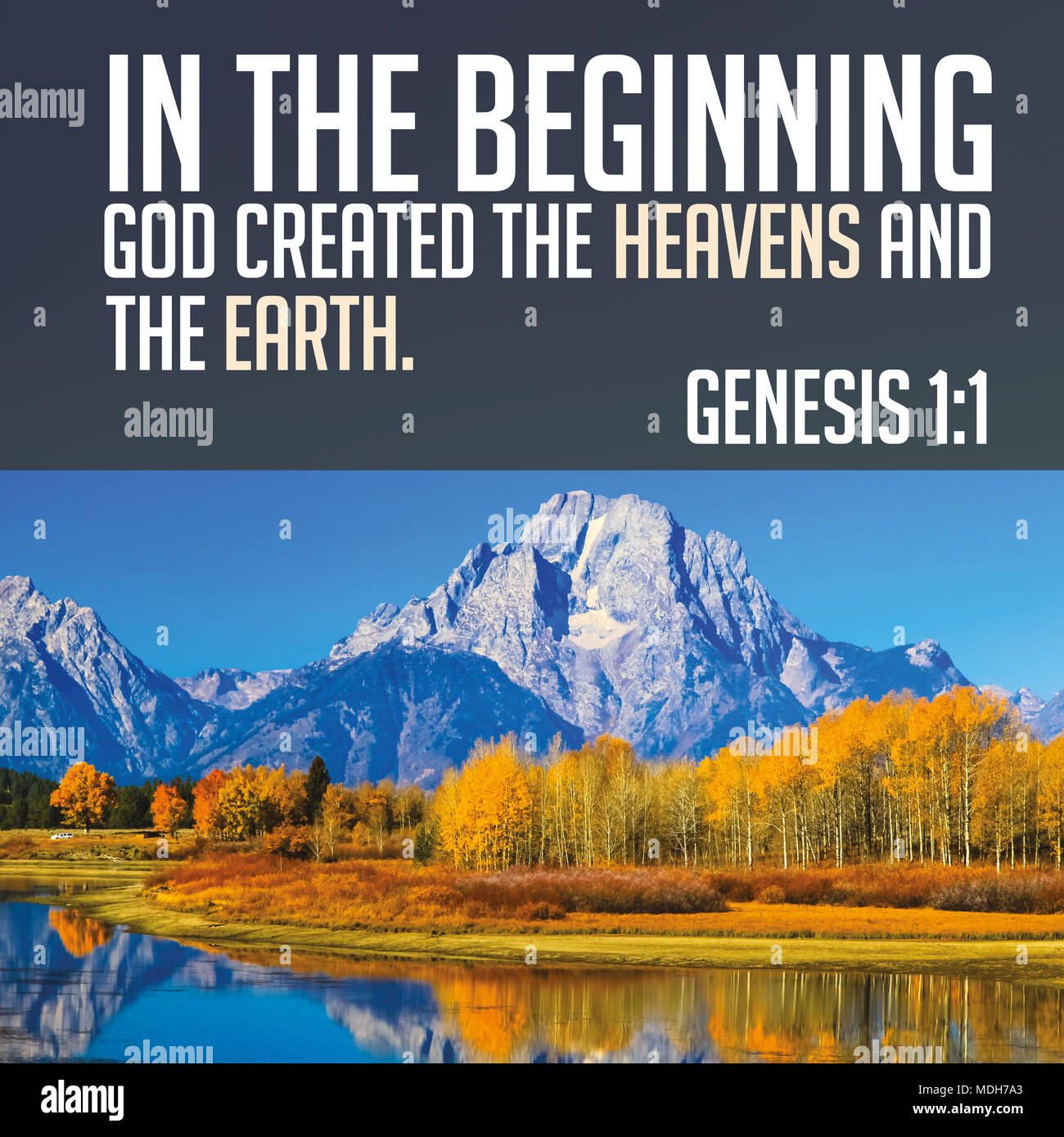 In the beginning God created the heavens and the earth. Genesis 1:1 ...