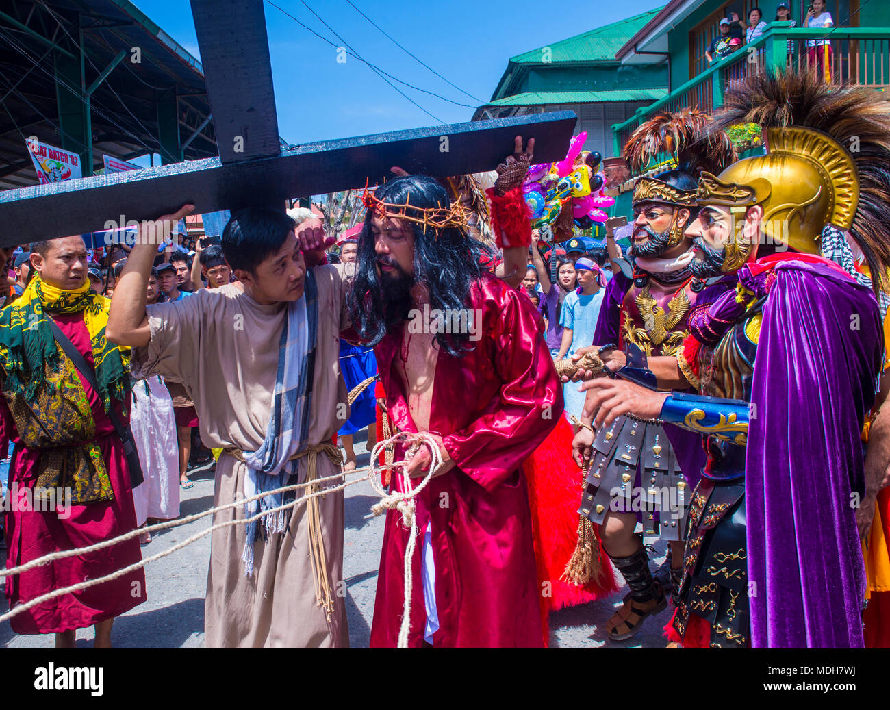 Participants in the Moriones festival in Boac Marinduque island the ...