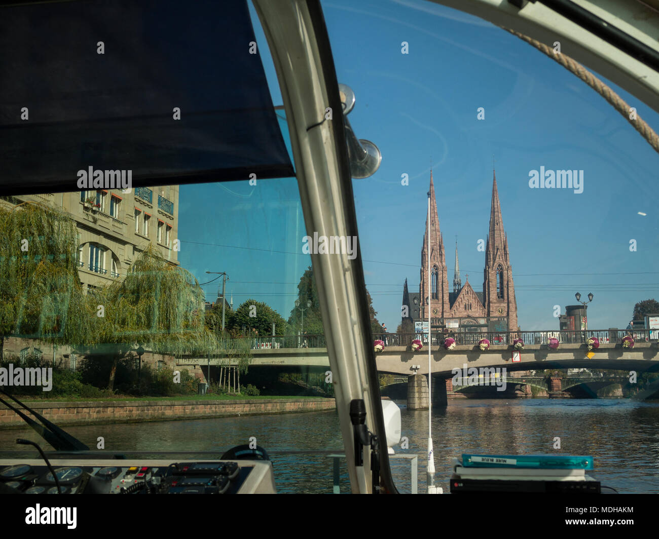 Seeing Strasbourg from a tourist boat in rIll River Stock Photo - Alamy