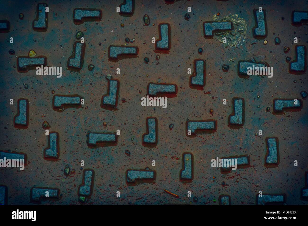 Wet Iron Background, rusty texture, cracked surface Stock Photo - Alamy
