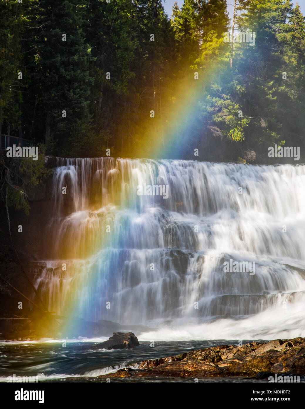 Rainbow over a waterfall hi-res stock photography and images - Alamy
