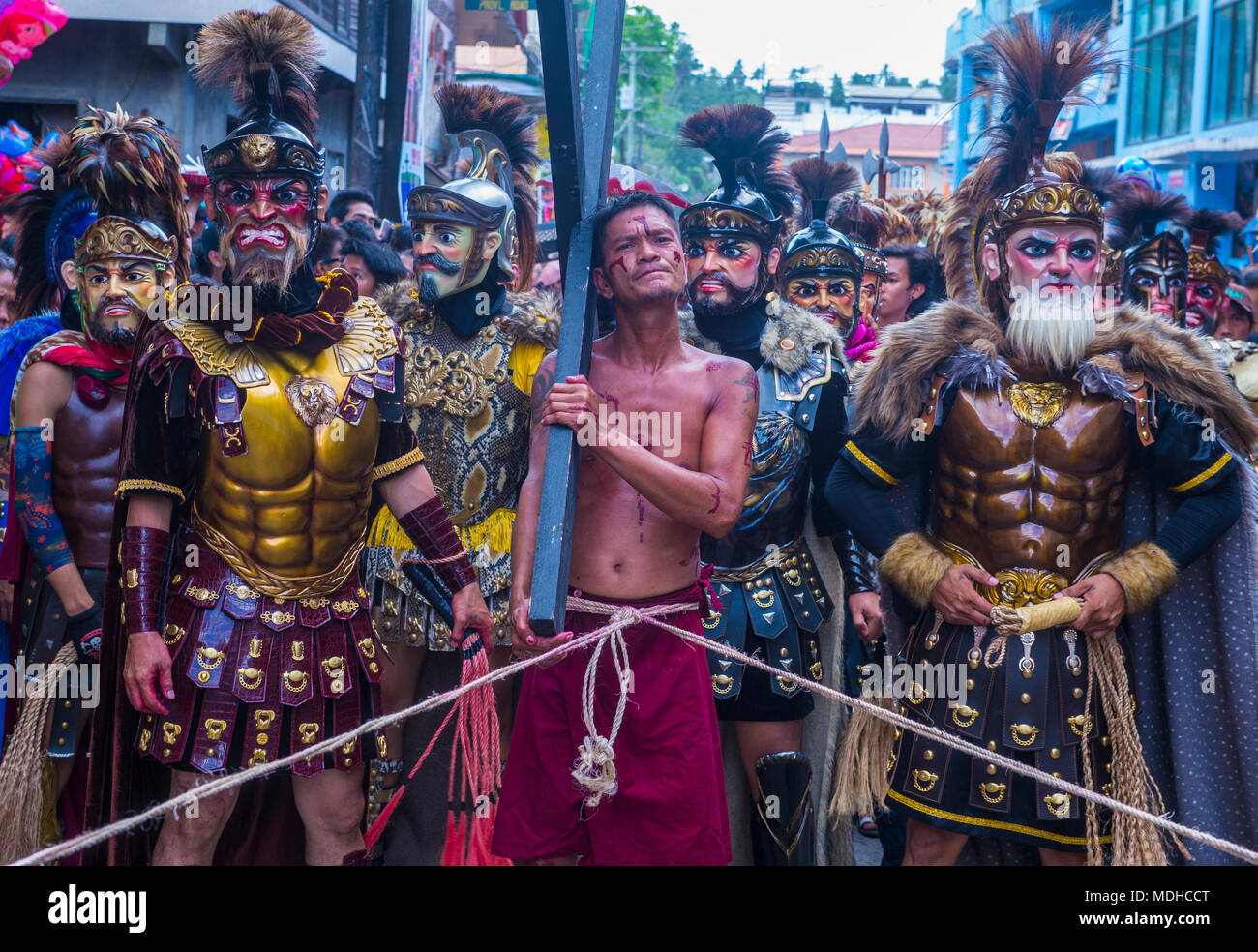 Participants in the Moriones festival in Boac Marinduque island the ...
