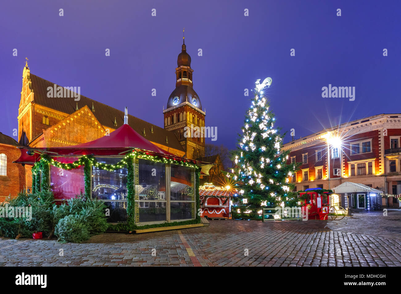 Aerial evening view riga latvia hi-res stock photography and images - Alamy