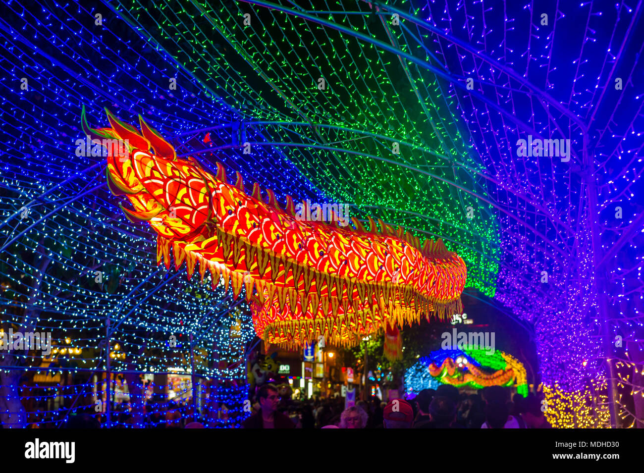 Chinese new year decorations in Longshan temple in Taipei Taiwan Stock ...