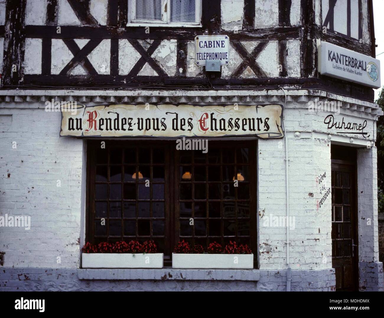 Normandy travel roadside inn traditional restaurant france hi-res stock ...