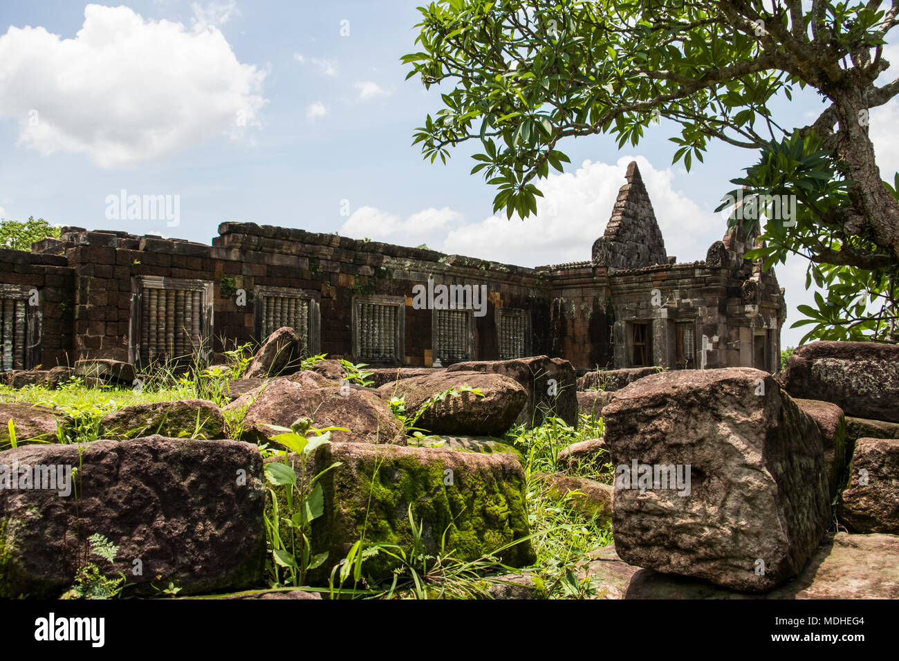 Nandi Temple, Vat Phou Temple Complex; Champasak, Laos Stock Photo - Alamy
