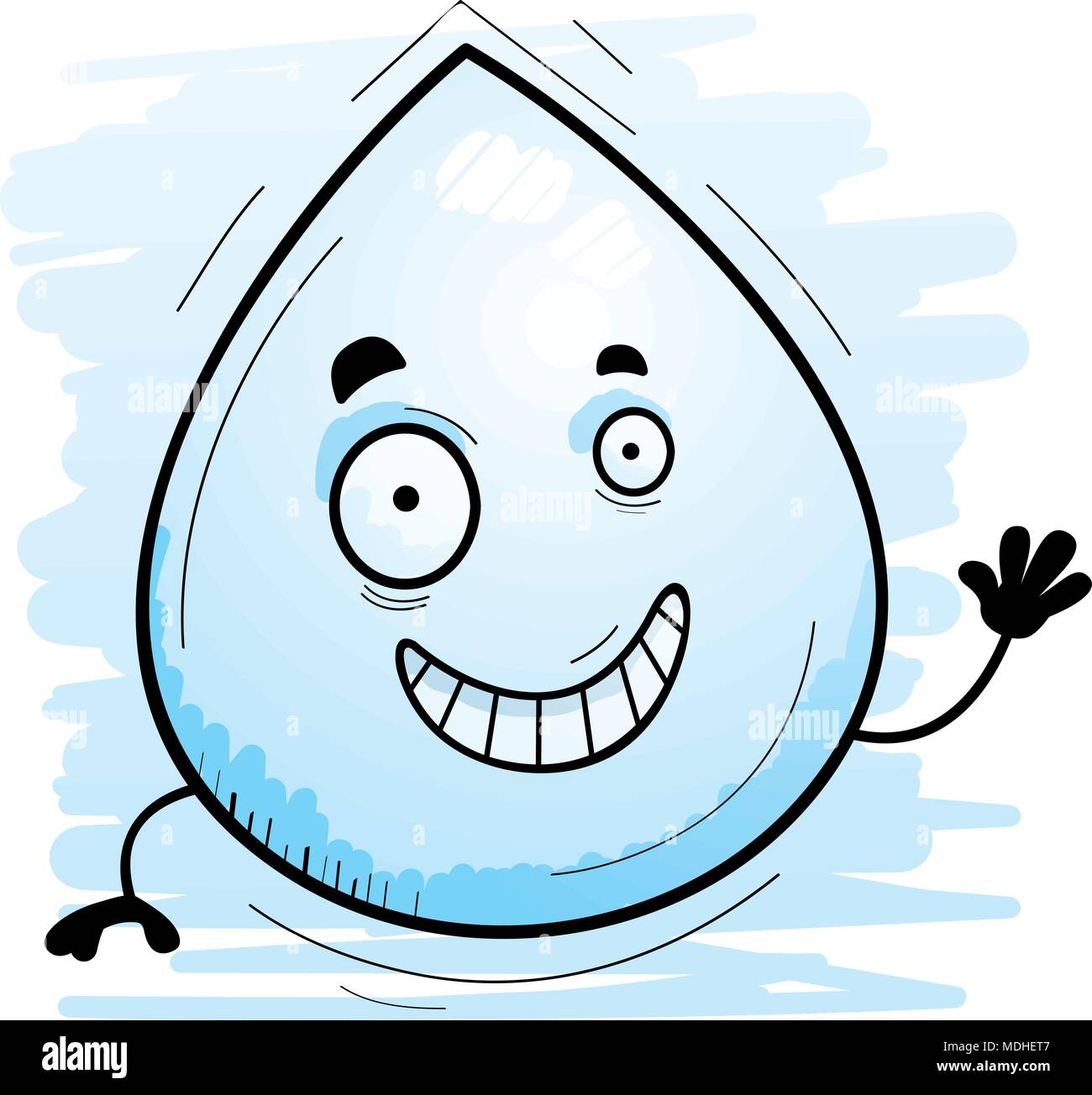 A cartoon illustration of a waterdrop waving Stock Vector Image & Art ...
